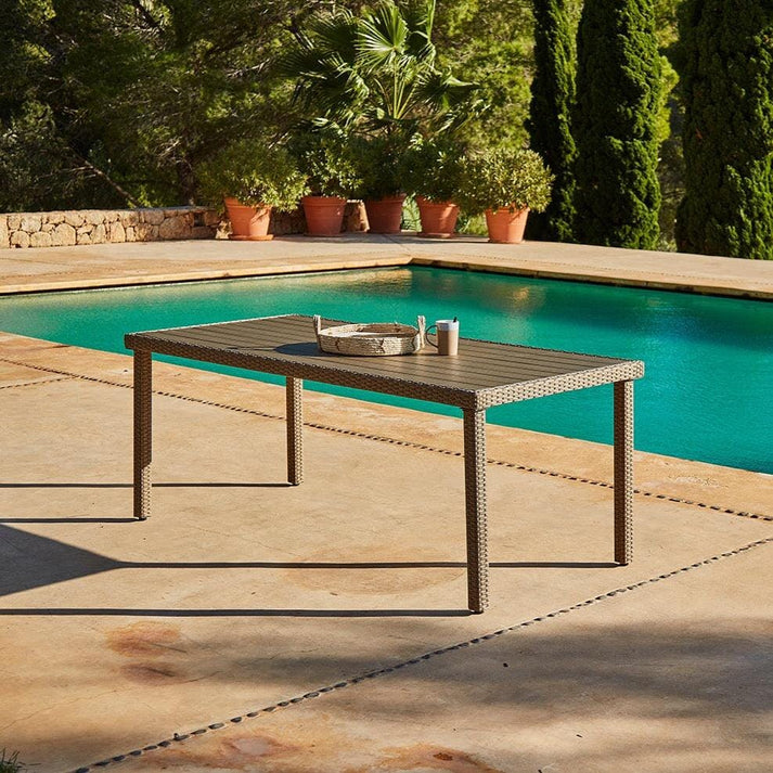 Marston 8 Seater Rattan Garden Dining Set with Grey LED Premium Paraso ...