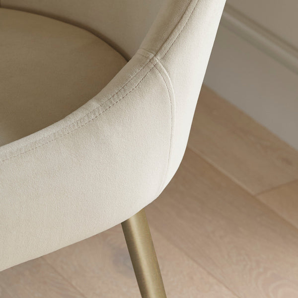 Maeve Clay Dining Chairs with Gold Legs - Set Of 2 - Laura James