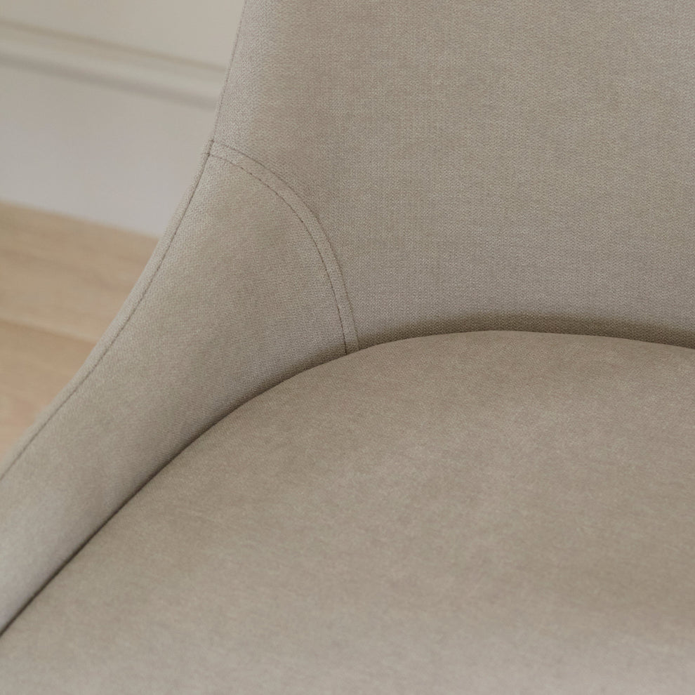Maeve Beige Dining Chairs with Black Legs - Set Of 2 - Laura James