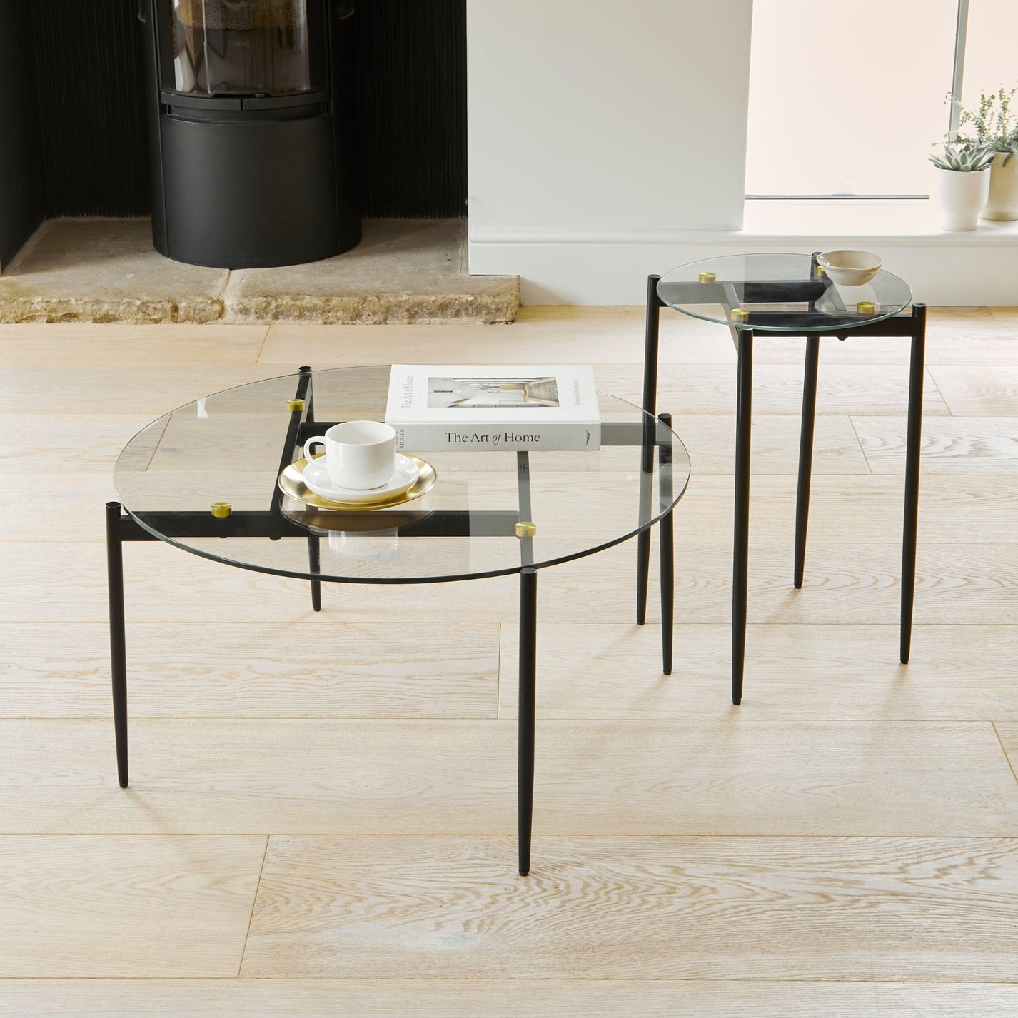 Oscar Nesting Coffee Table - Matte Black – Laura James