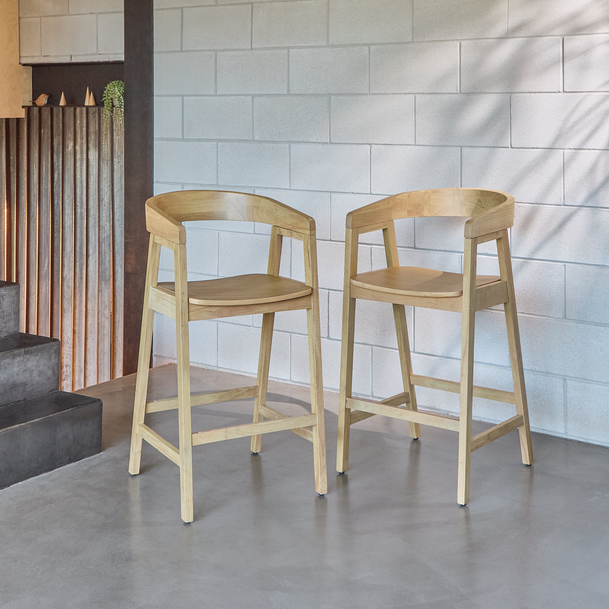 Ella Pale Oak Bar Stool – Laura James