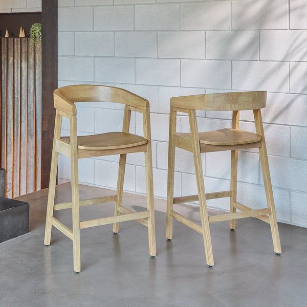 Ella Pale Oak Bar Stool – Laura James