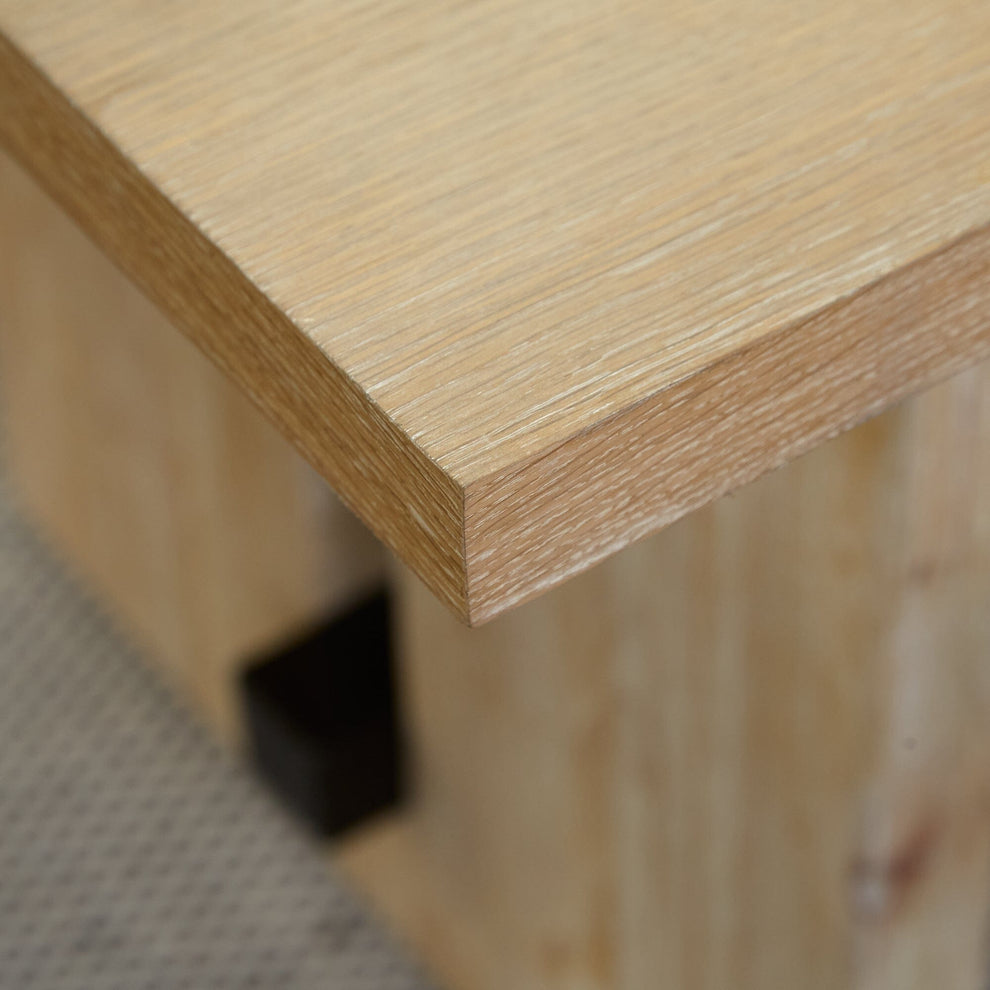 Priya Whitewash Oak Rectangular Dining Table – Laura James