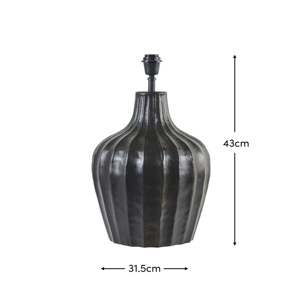 Radford Black Bronze Metal Table Lamp Base - 31cm - Laura James