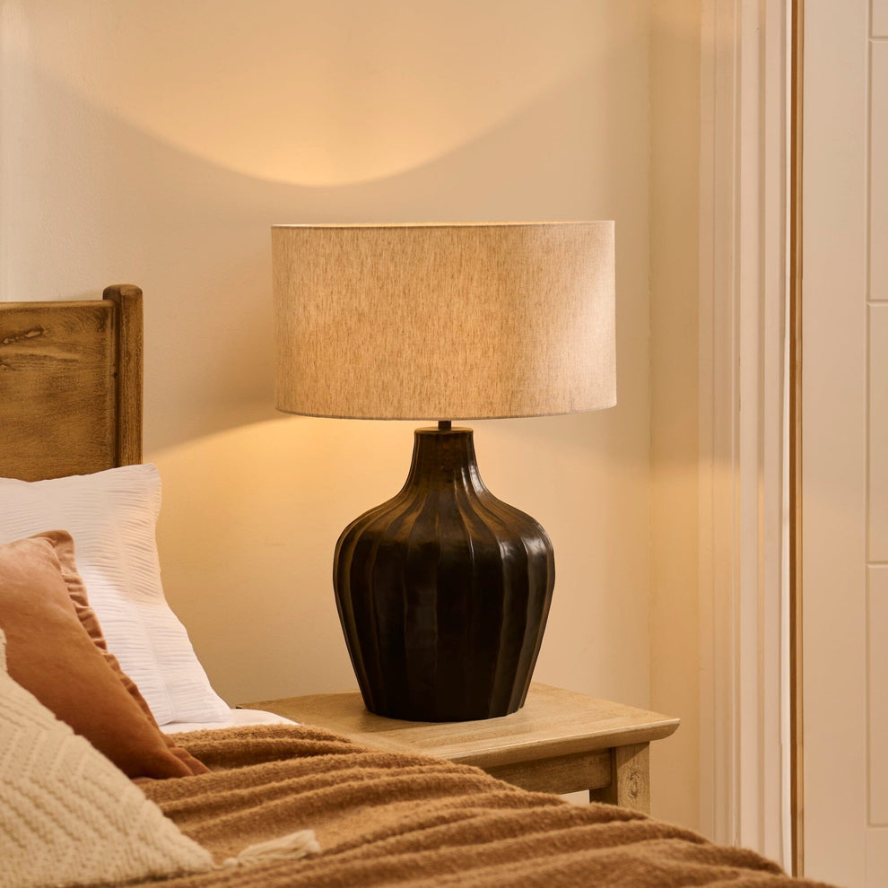 Radford Black Bronze Metal Table Lamp Base - 31cm - Laura James