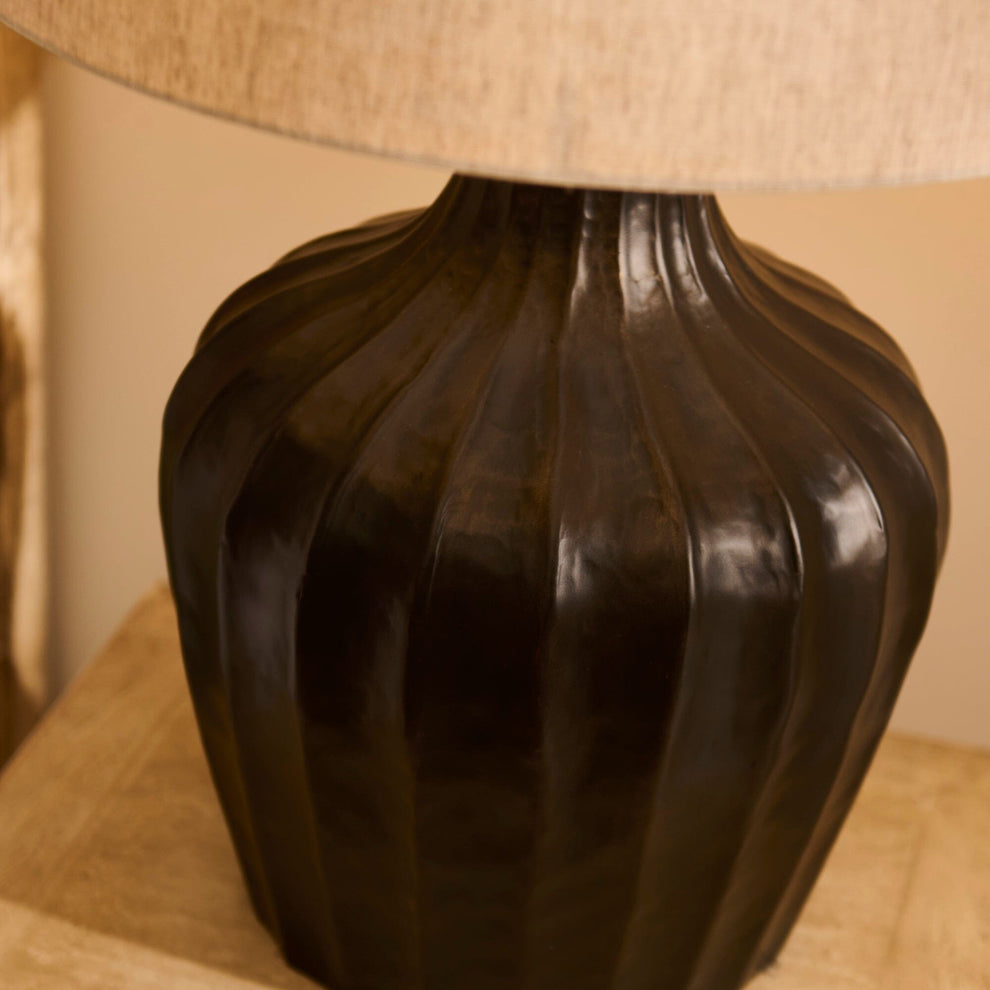 Radford Black Bronze Metal Table Lamp Base - 31cm - Laura James