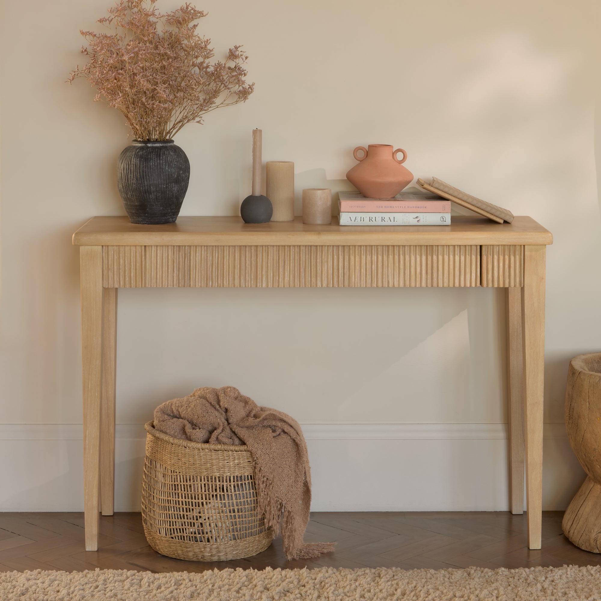 Raleigh Whitewash Console Table - Laura James