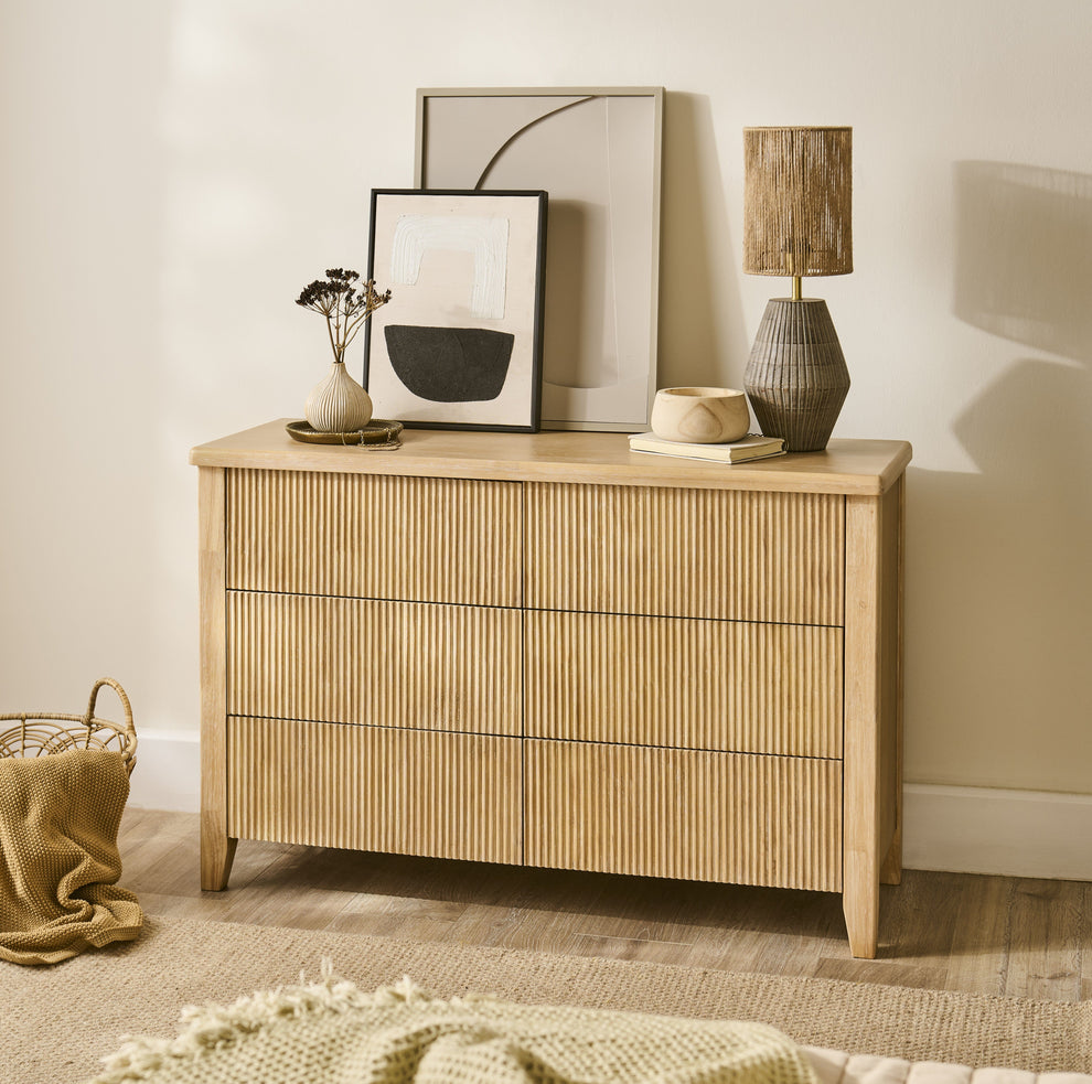Raleigh 6 Drawer Chest of Drawers - Whitewash - Laura James