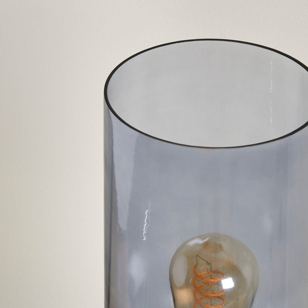 Sutton 50cm Lamp - Smoked Glass – Laura James