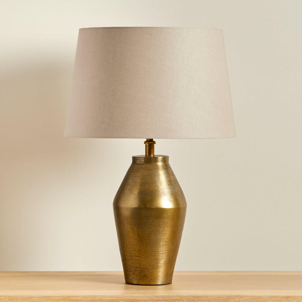 Coningsby 30cm Cotton Lamp Shade - Taupe - Laura James