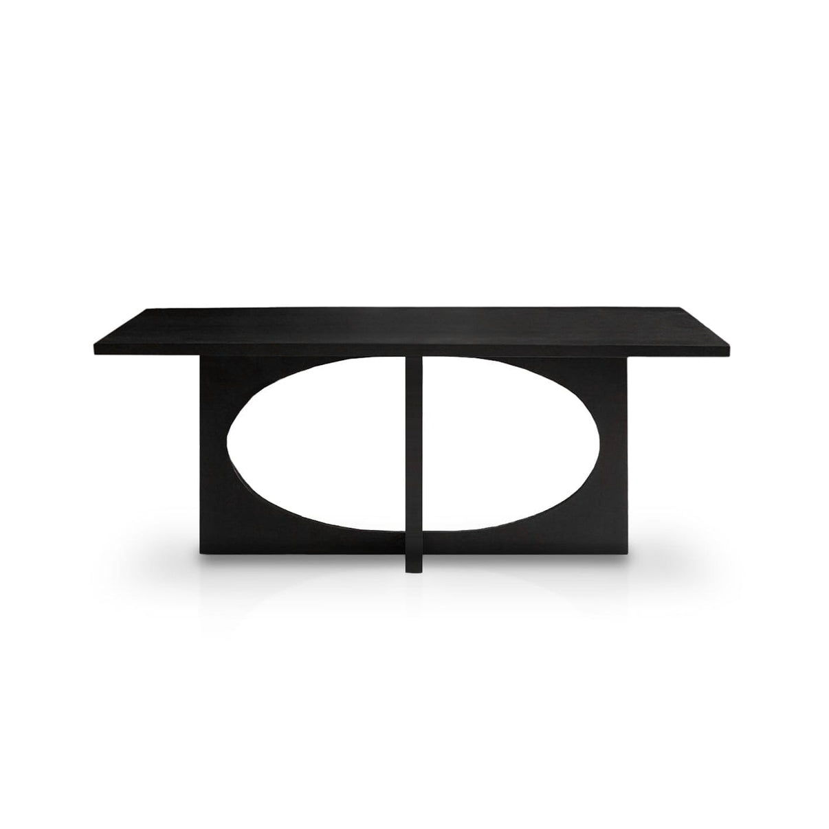 Jade 6 Seater Rectangular Jet Black Acacia Wood Dining Table with Maeve ...