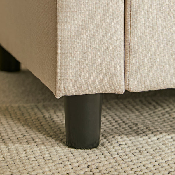 Tracy 3 Seater Sofa - Oatmeal with Black Legs – Laura James