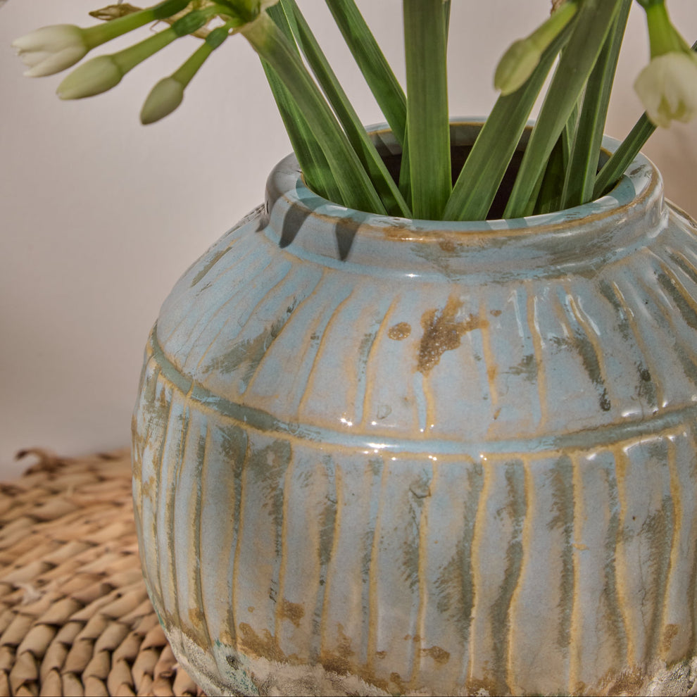 Tariva Ceramic 13.5cm Vase - Cornflower Blue – Laura James