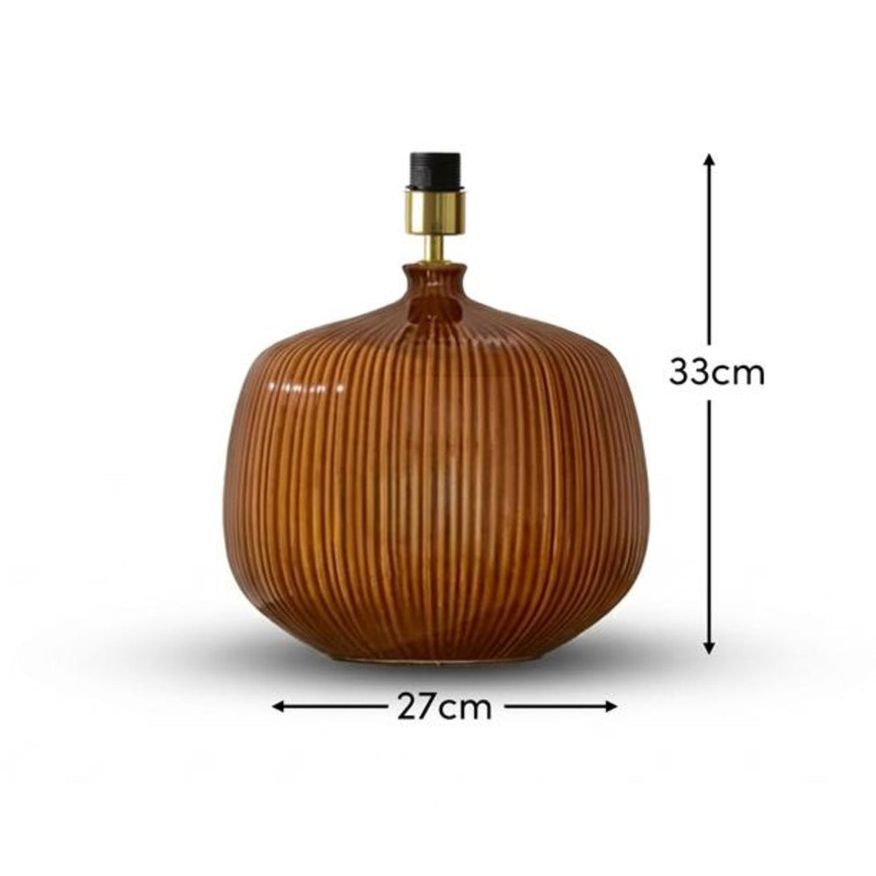 Tongham 31cm Ceramic Lamp Base - Saffron Yellow – Laura James