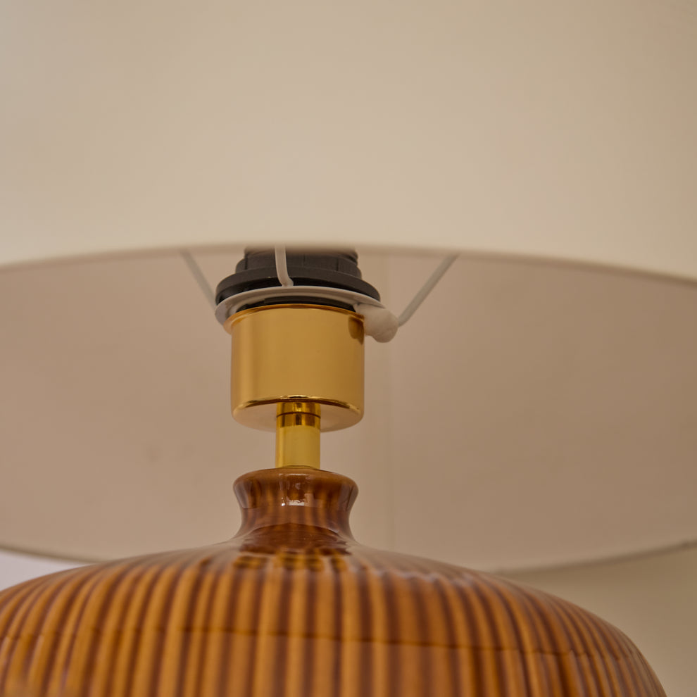 Tongham 31cm Ceramic Lamp Base - Saffron Yellow – Laura James