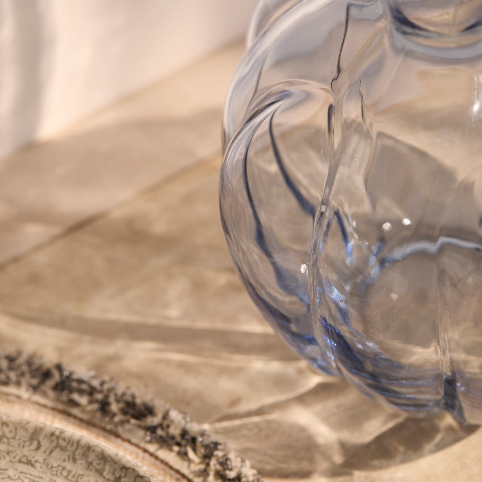 Verona 25cm Glass Vase - Cornflower Blue – Laura James
