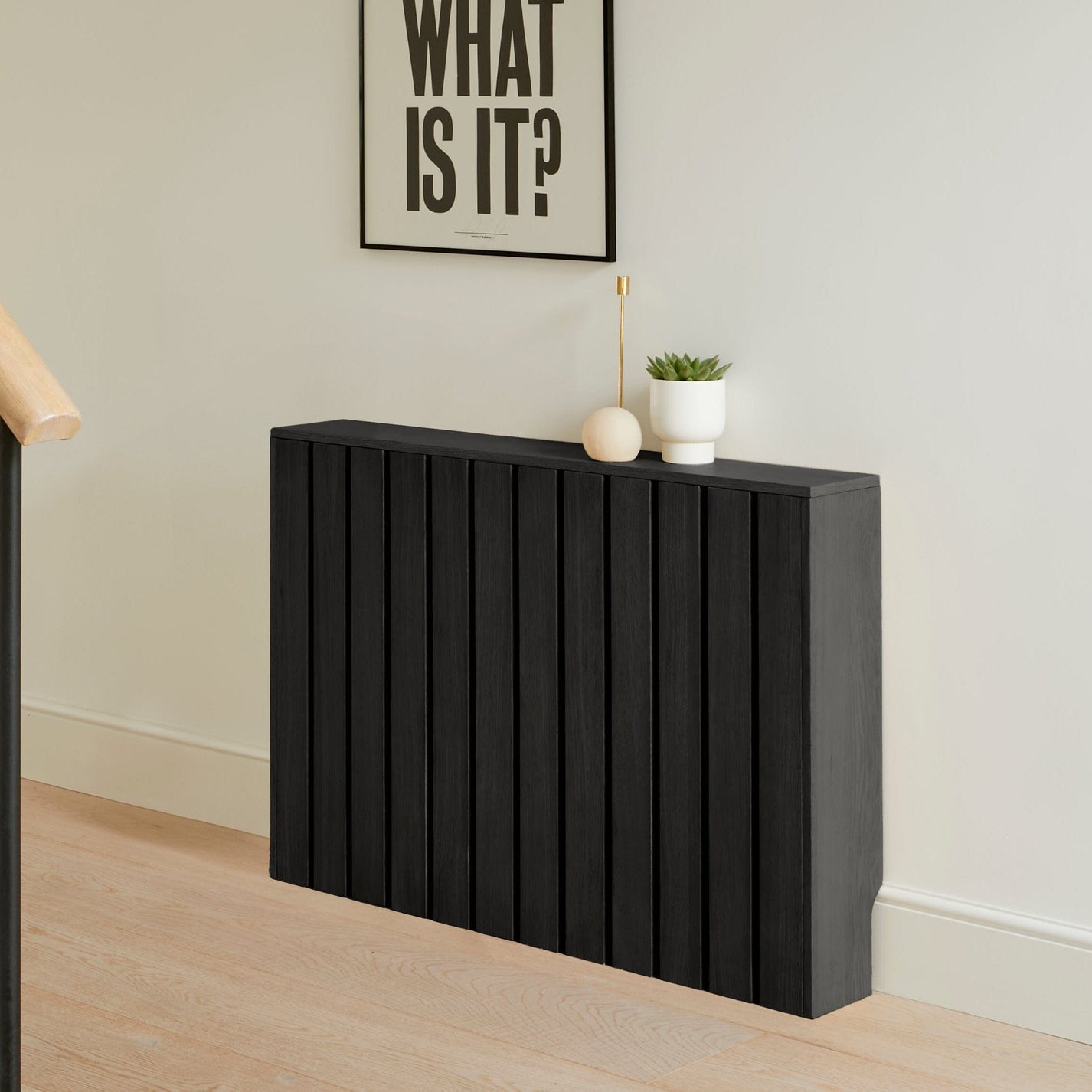 Willow Medium Radiator Cover in Black Oak - Laura James