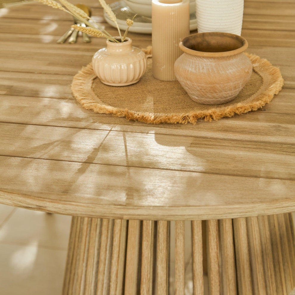 Willow 8 Seater White Acacia Oval Garden Dining Set with Cove Beige Ro ...