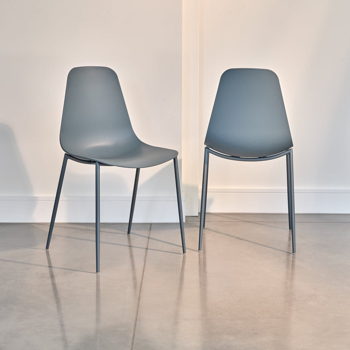 Wren Denim Blue Dining Chairs - Set of 2 – Laura James