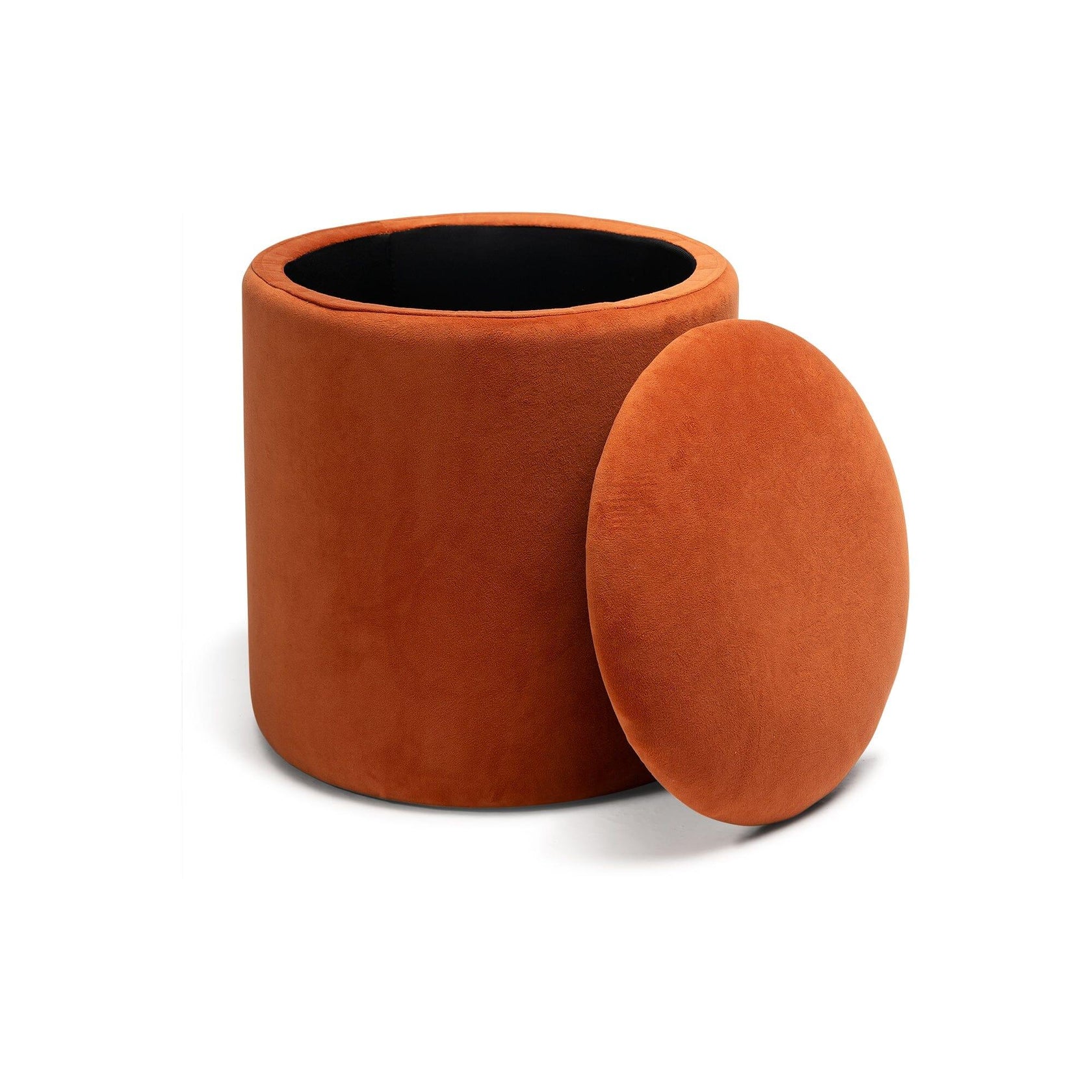 Abigail Burnt Orange Ottoman Stool - Laura James