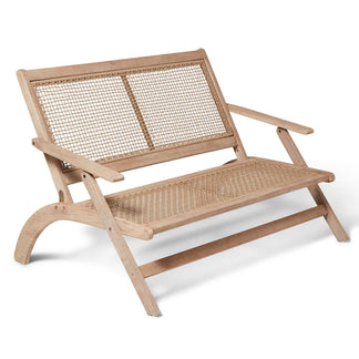 Akira Outdoor Wooden Rope Folding Bench - Laura James