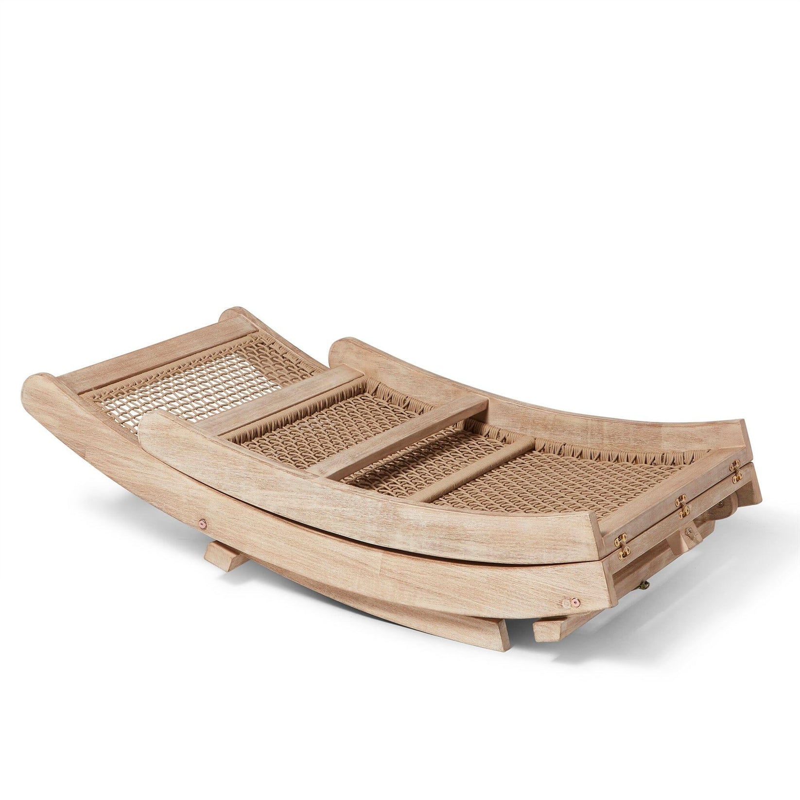 Akira Outdoor Wooden Rope Folding Sun Lounger - Laura James