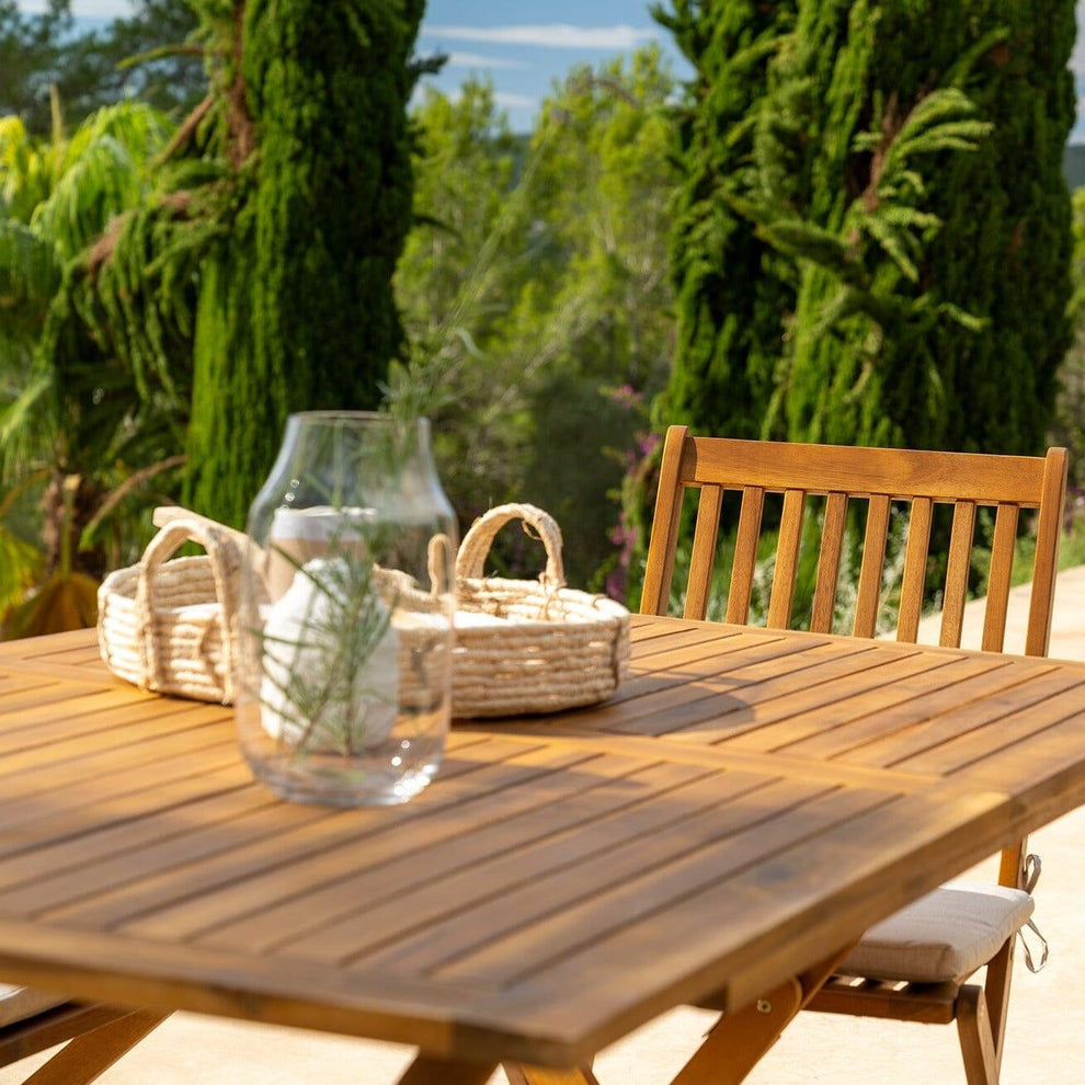 Ashby Wooden Dining Set & 4 Chairs 120cm - Laura James