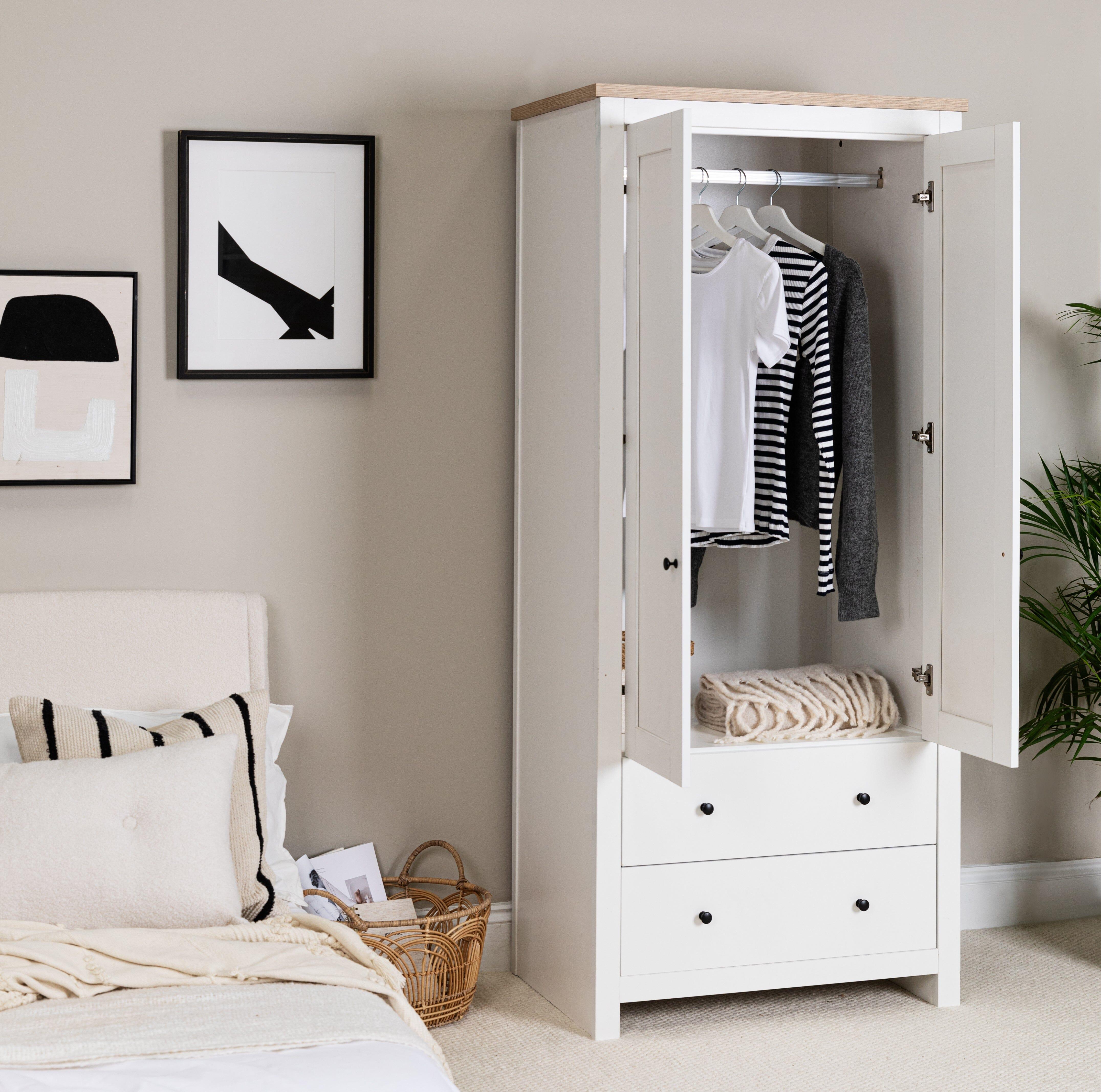 White wardrobe closet store