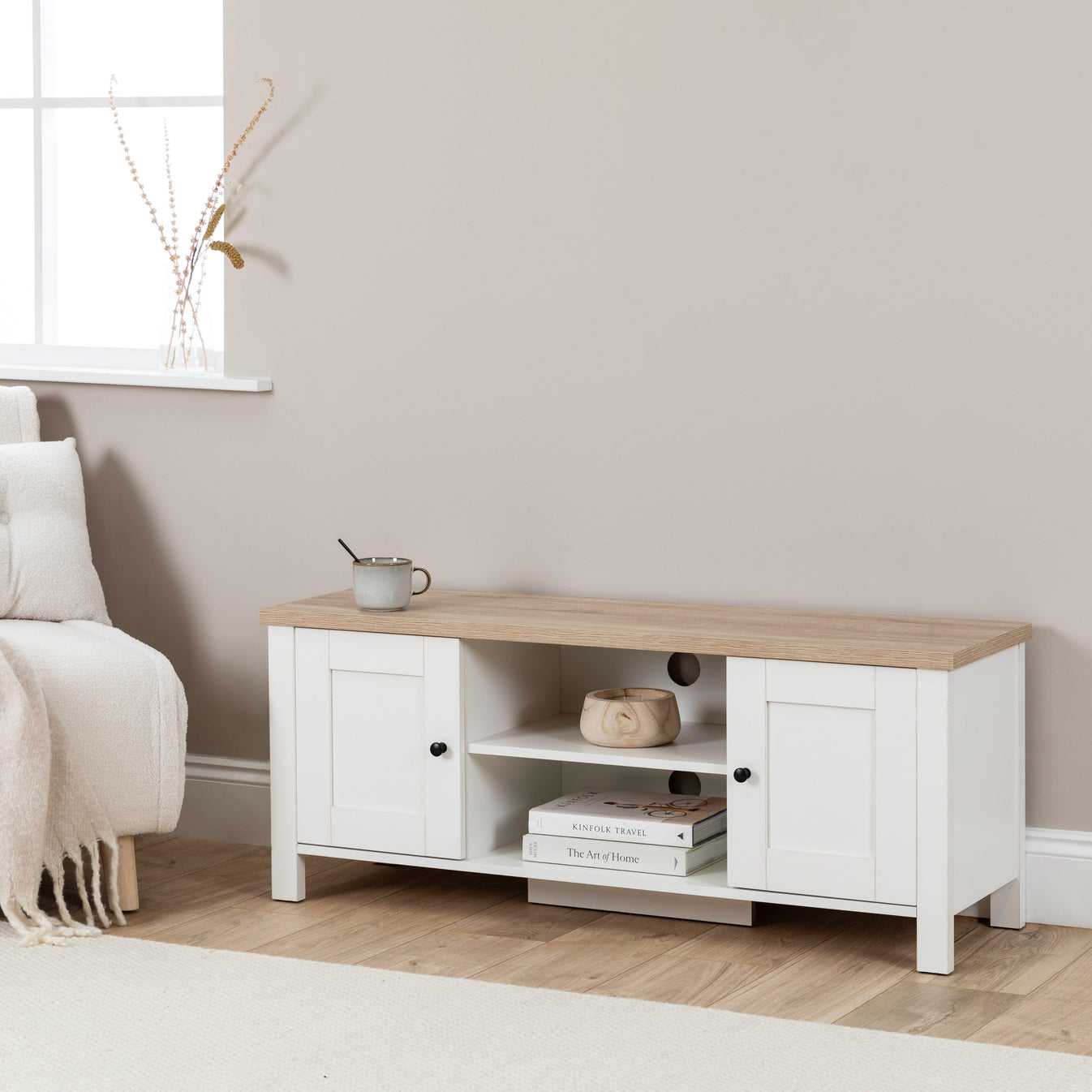 Bampton White TV Unit - Laura James