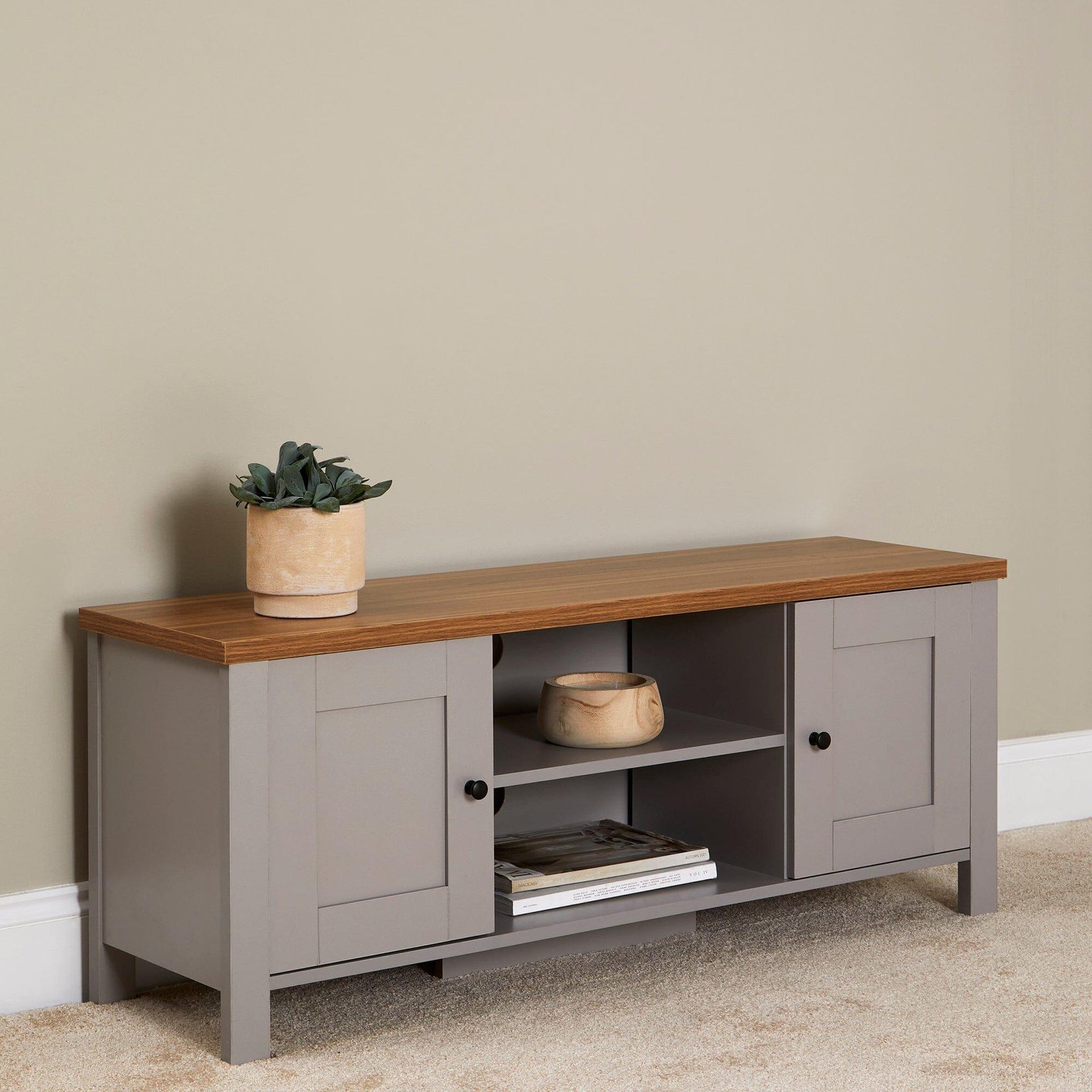 Bampton Stone Grey TV Unit - Laura James