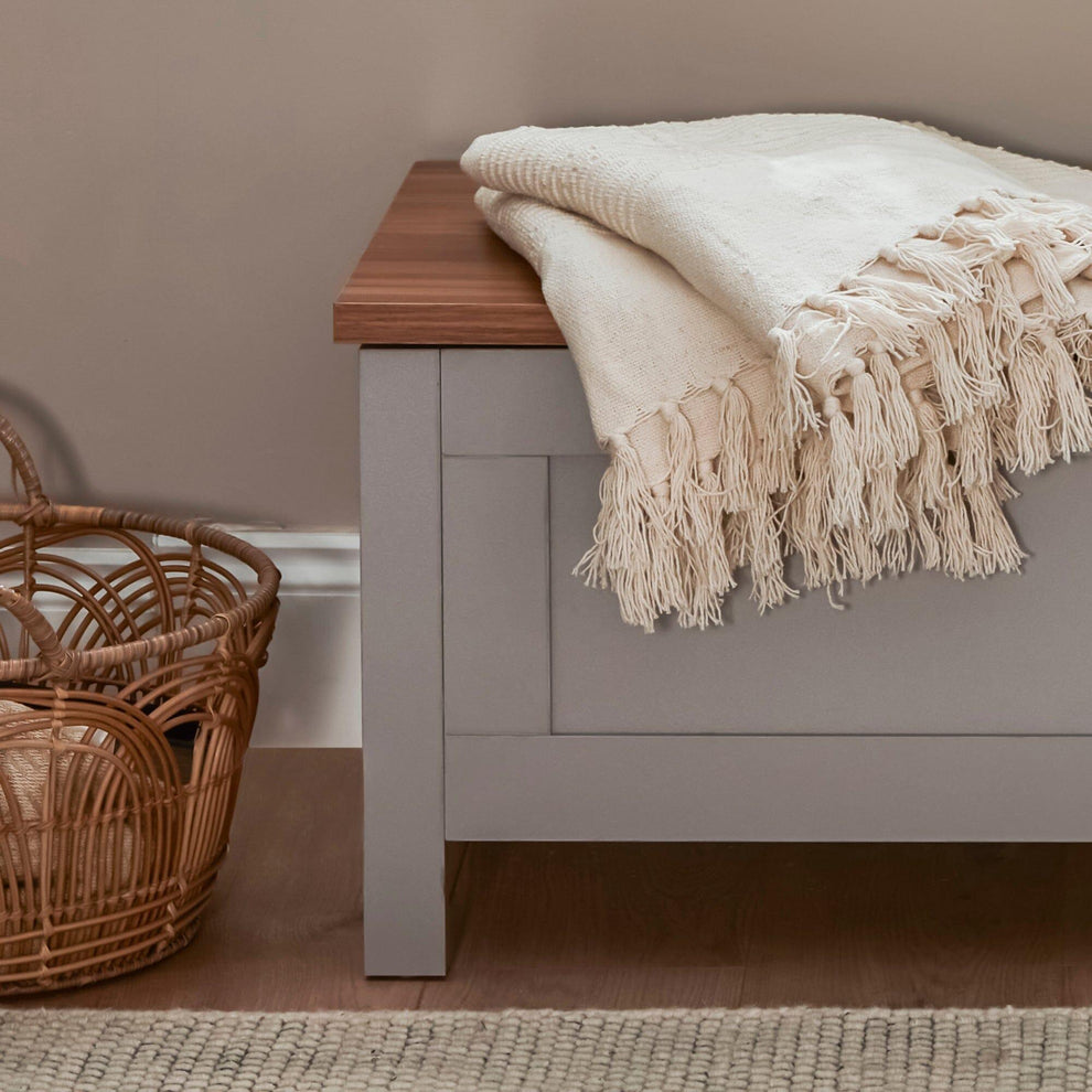 Bampton Blanket Box - Stone Grey - Laura James