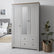 Bampton Triple Wardrobe with 2 Drawers - Stone Grey – Laura James