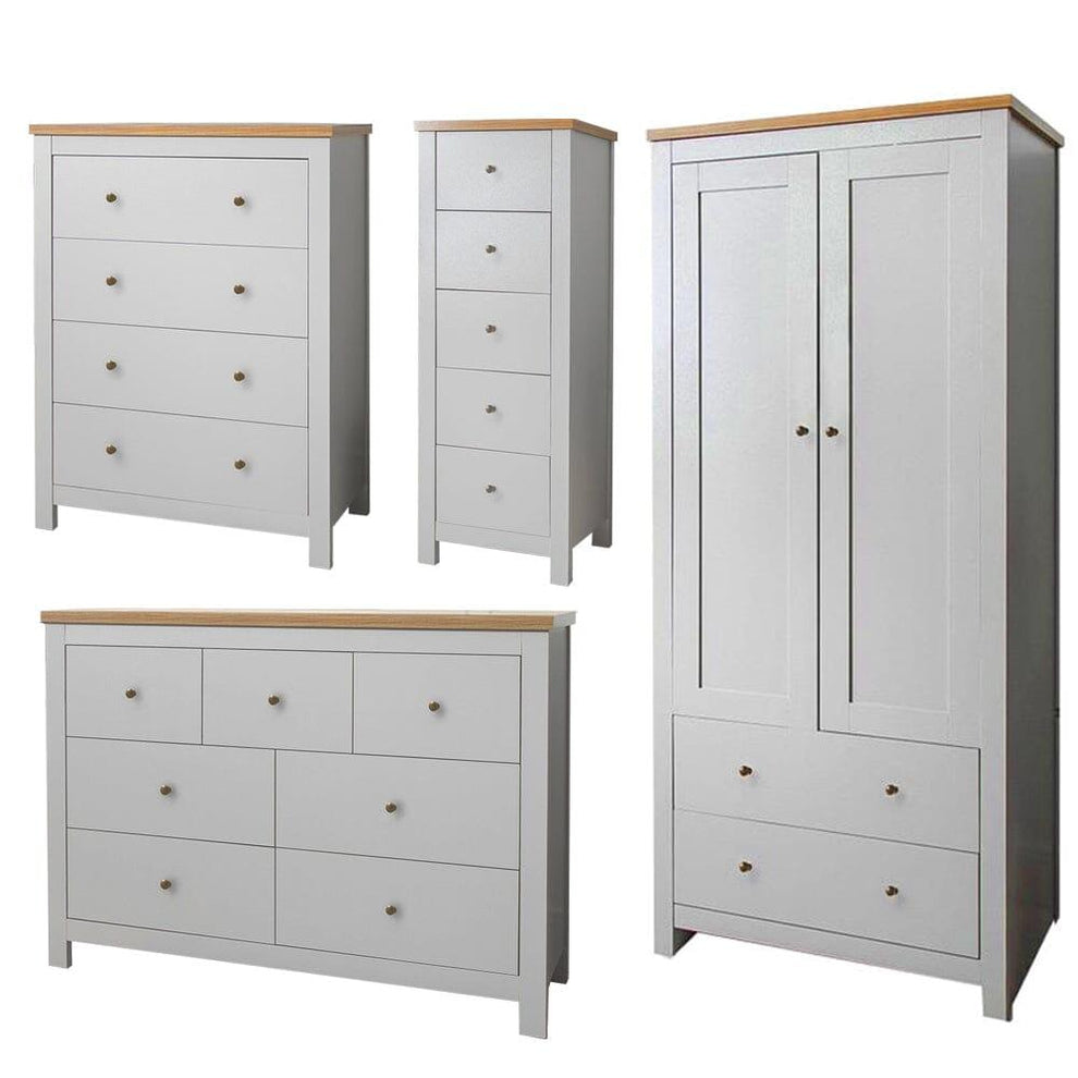 Bampton Grey Wardrobe & Chest of Drawers Set - Laura James