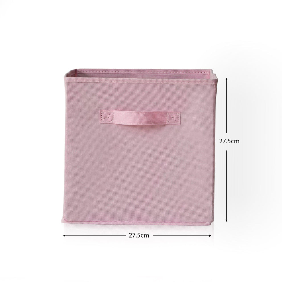 Outlet - Cara Fabric Cube Storage Box - Large - Pink – Laura James
