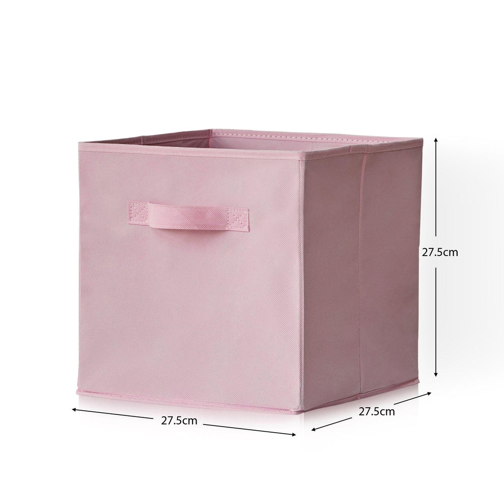 Outlet - Cara Fabric Cube Storage Box - Large - Pink – Laura James