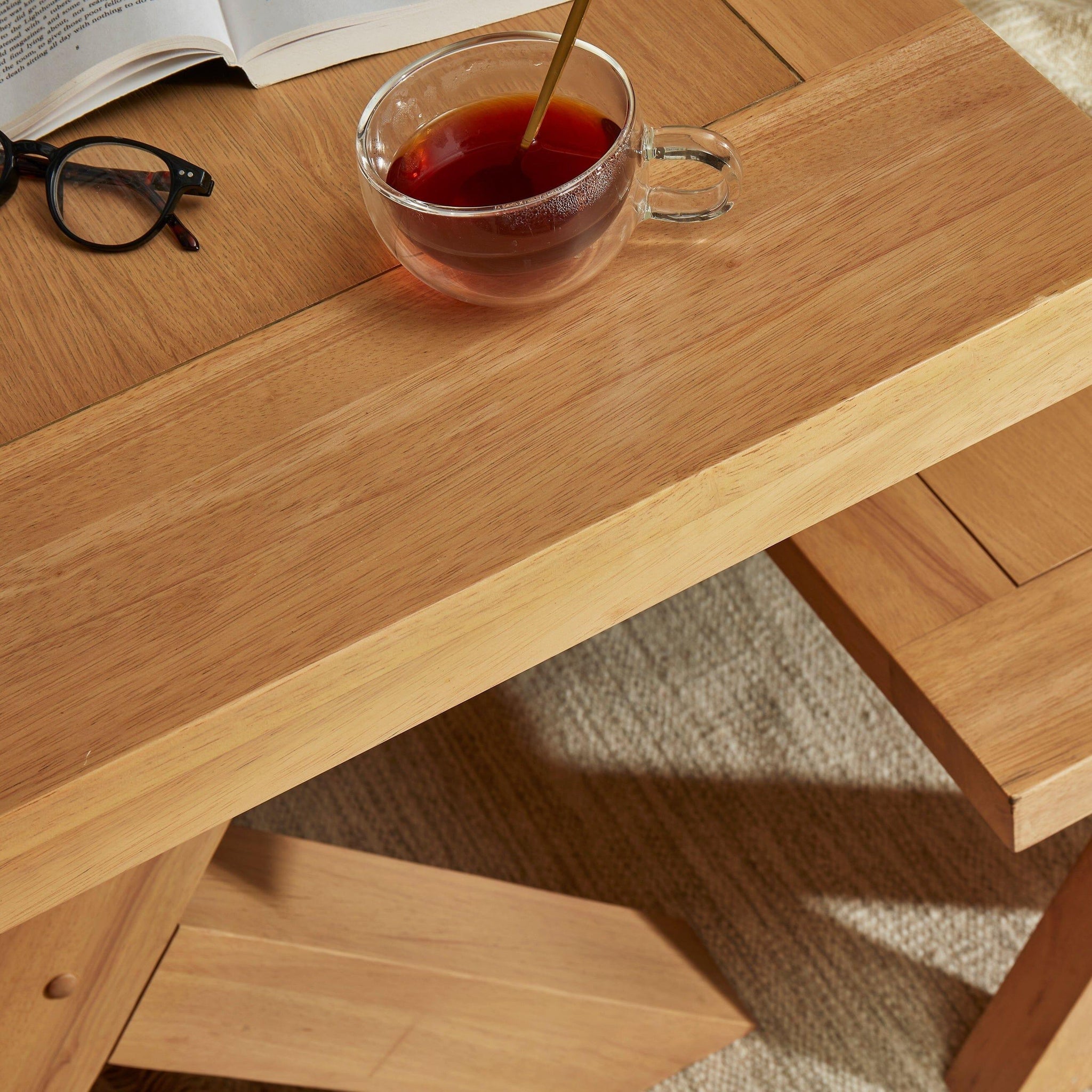 Charlotte Pale Oak Rustic Farmhouse Dining Table - Laura James