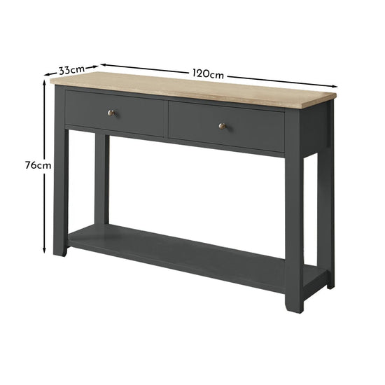Chatsworth Console Table - Slate Grey - 120cm - Laura James