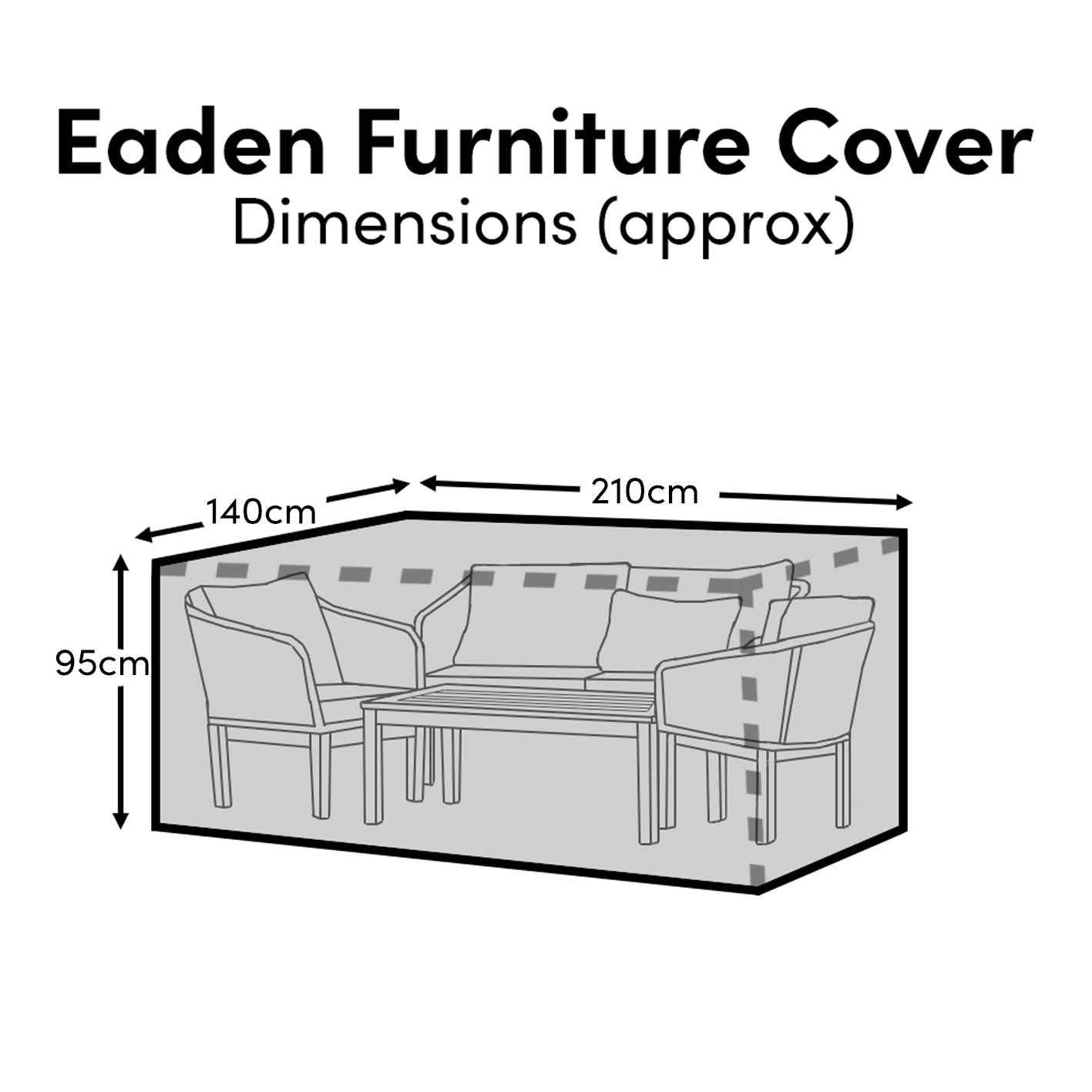 Eaden Conversation Set Furniture Cover - 210x140x95cm – Laura James
