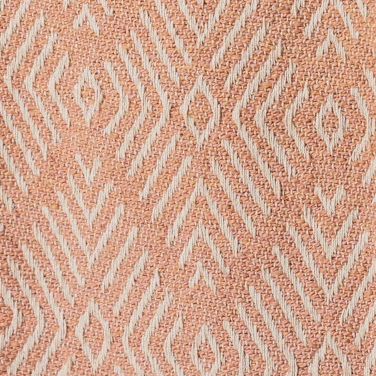 Elborough Blush Pink Diamond Pattern Cotton Throw - Laura James