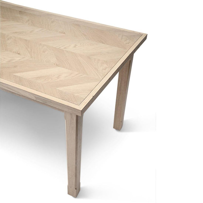 Ella 6 Seater Pale Oak Dining Table Set - Freya Oat Boucle Carver ...