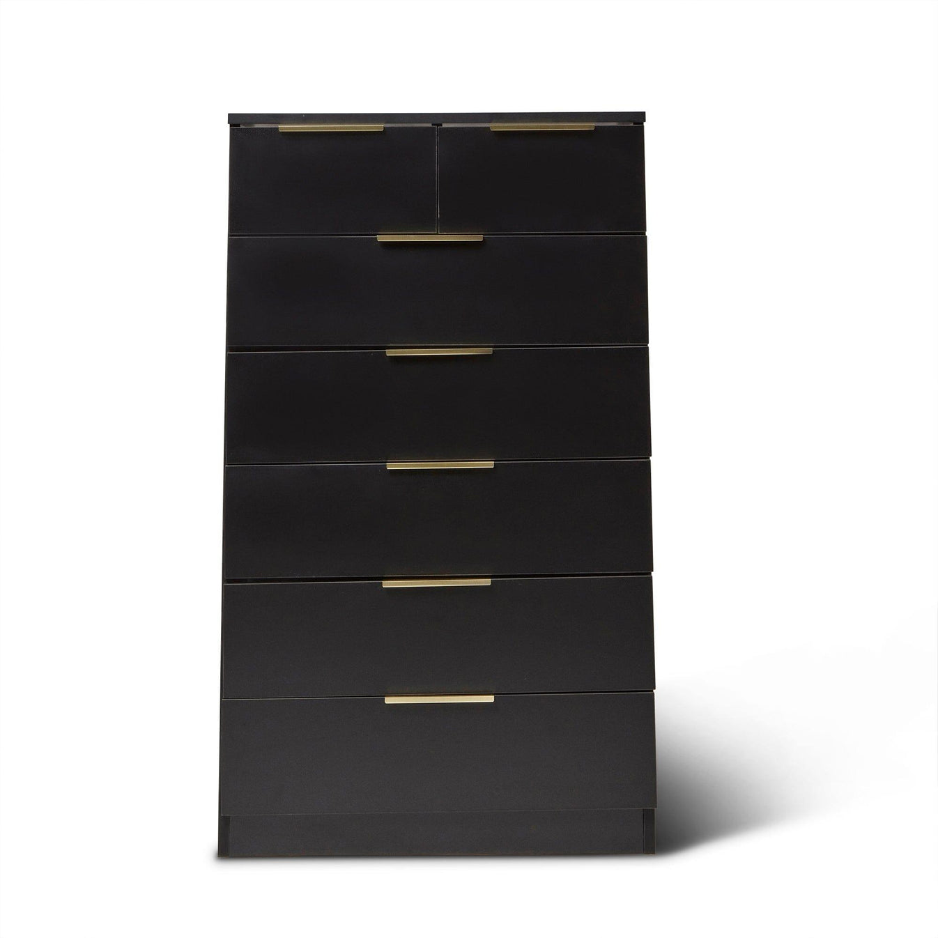 Essie 3 Piece Bedroom Set - 2 Over 5 Chest of Drawers - Pitch Black ...