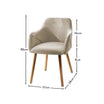 Freya Oatmeal Dining Room Armchair - Whitewash Oak Legs - Laura James
