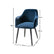 Freya Blue Dining Room Armchair - Black Legs - Laura James