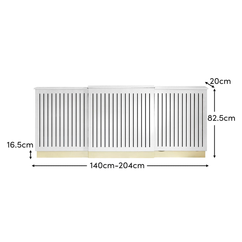 Iliana Extending Radiator Cover - Snow White - Laura James