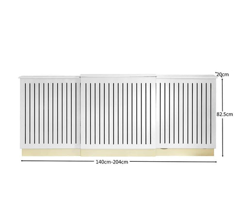 Iliana Extending Radiator Cover - Snow White - Laura James