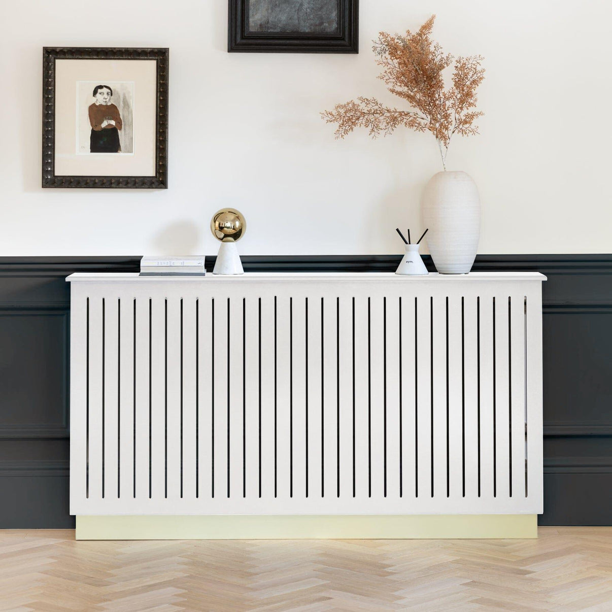Iliana Large Radiator Cover - Snow White - Laura James