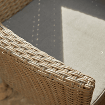 Kemble 2 Seater Rattan Bistro Outdoor Dining Set in Natural Brown ...