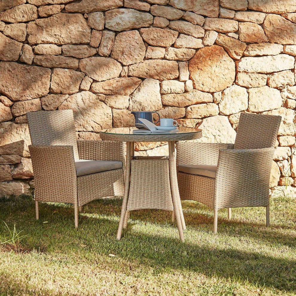 Kemble Natural Brown Bistro Outdoor Dining Table - Laura James