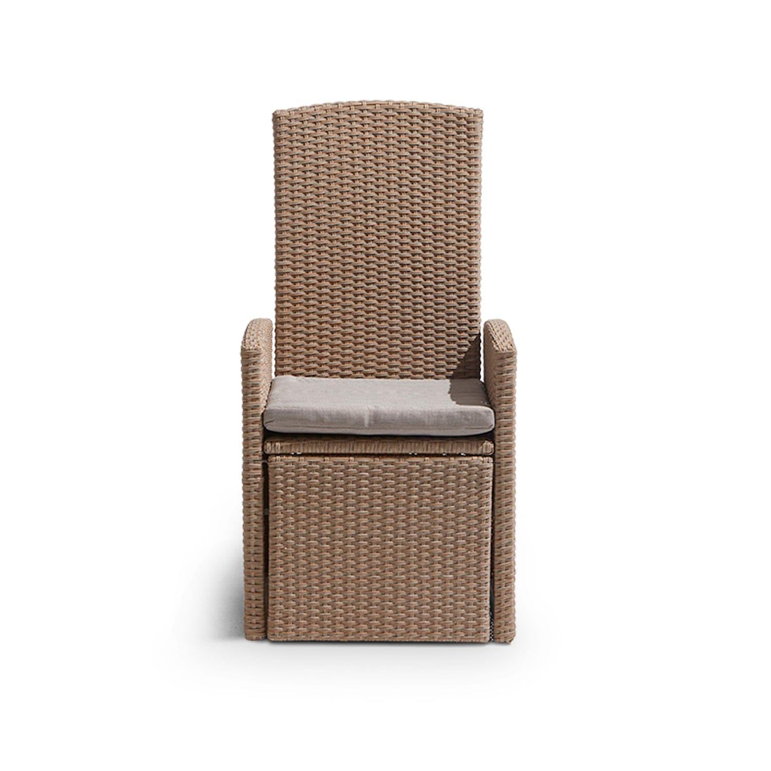 Kemble/Marston Natural Rattan Outdoor Reclining Garden Chair - Laura James