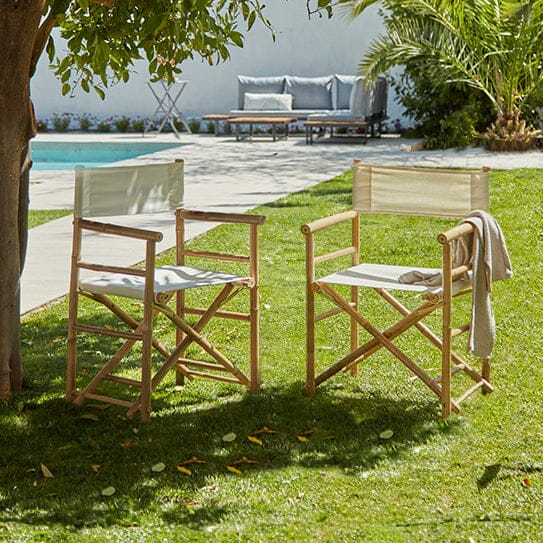 Lila Bamboo Garden Directors Chair - Set of 2 – Laura James